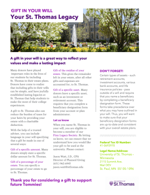 Fillable Online 6 great reasons to make a gift through your will Fax ...