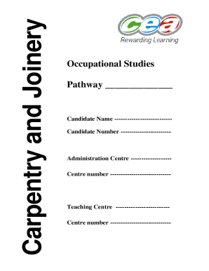 Fillable Online ccea org Occupational Studies Exemplar Portfolio ...