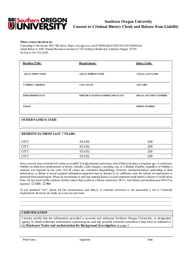 Fillable Online inside sou Forms and InstructionsHuman Resources ...