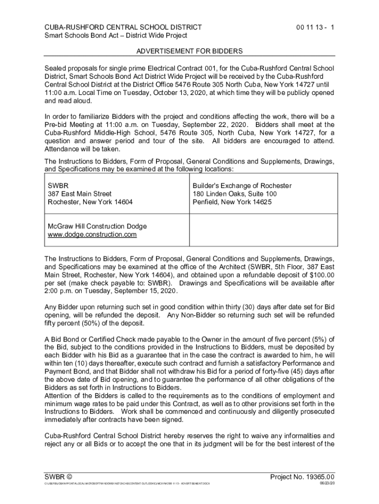 Fillable Online 1 Smart Schools Bond ActDistrict Wide Project ... Fax ...