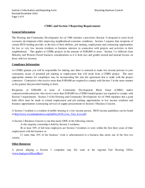 Fillable Online Section 3 Reporting Requirements by Program Office ...