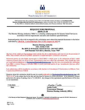 Fillable Online REQUEST FOR PROPOSAL (RFP) 23-38 Fax Email Print ...