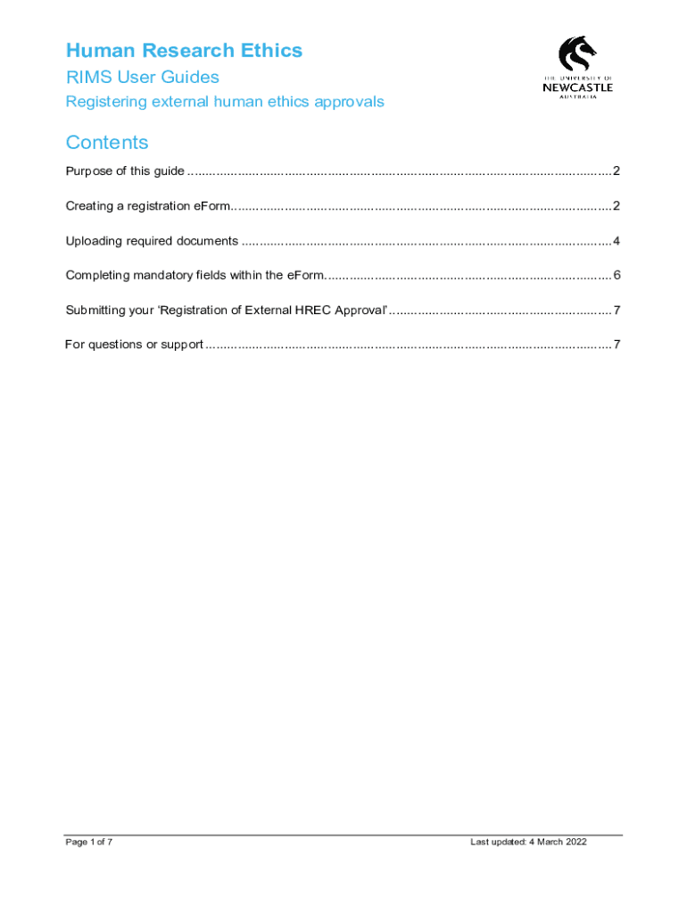 Fillable Online Human Research Ethics Application - Quick reference ...