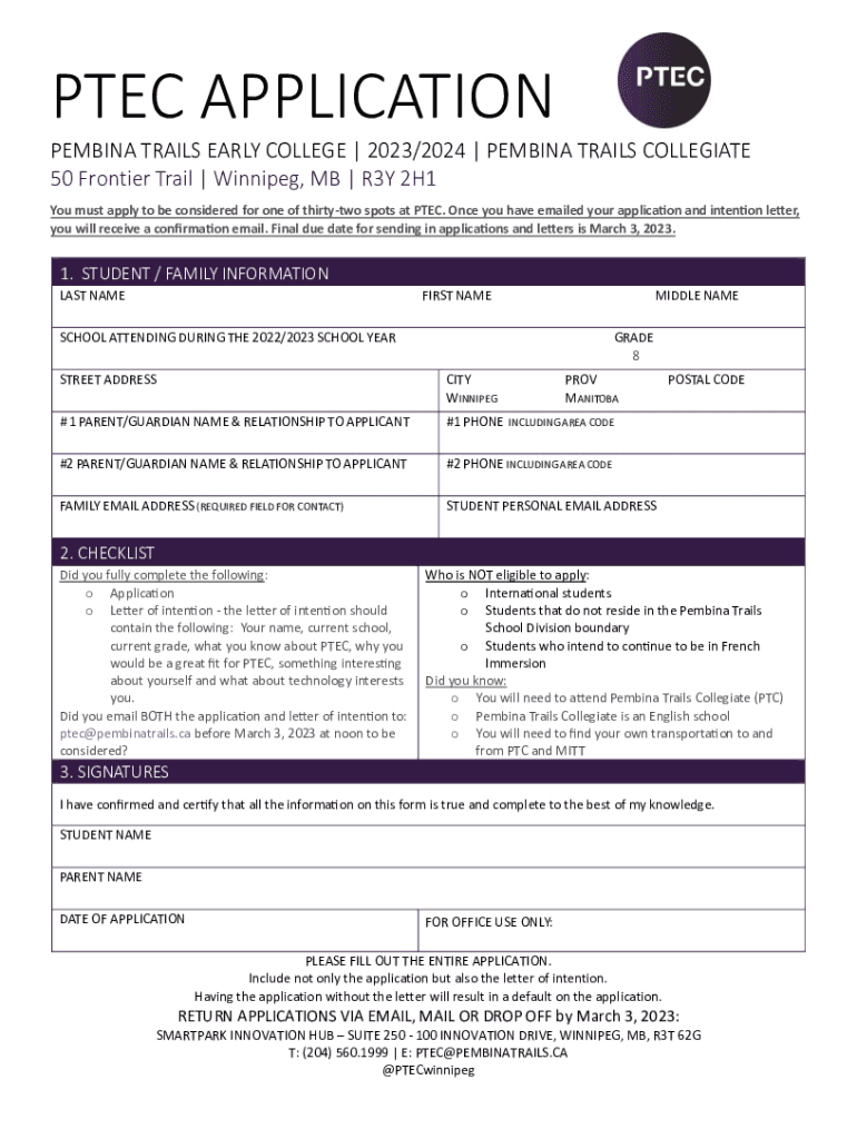 Fillable Online How to Apply for PTEC! Fax Email Print - pdfFiller