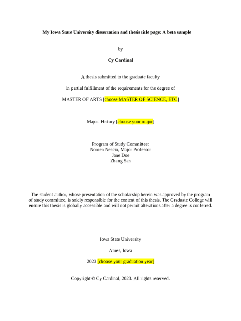 Thesis/Dissertation Templates and s - cce grad-college iastate Doc ...