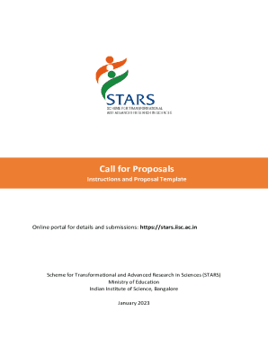 Fillable Online Call for Proposals Instructions and Proposal Template Fax Email Print - pdfFiller