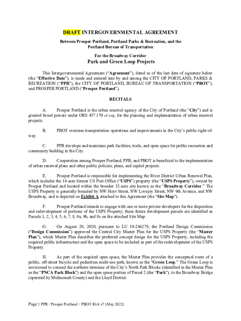 Fillable Online Authorize an Intergovernmental Agreement between ...