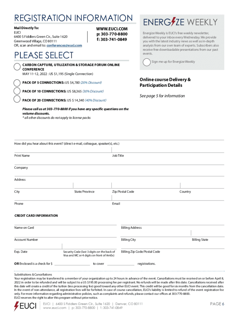 Fillable Online 2nd American Carbon Capture Utilization and Storage ...