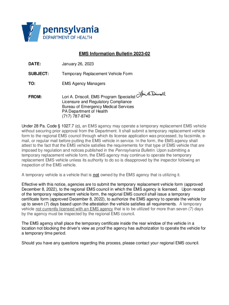 Fillable Online Informational Bulletins - Pennsylvania Department of ...