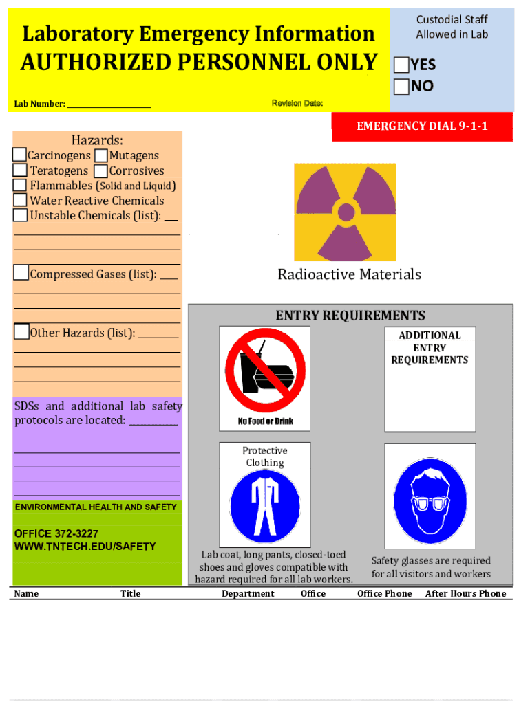 Fillable Online Guide to Laboratory Safety - (Chemical Hygiene Plan ...