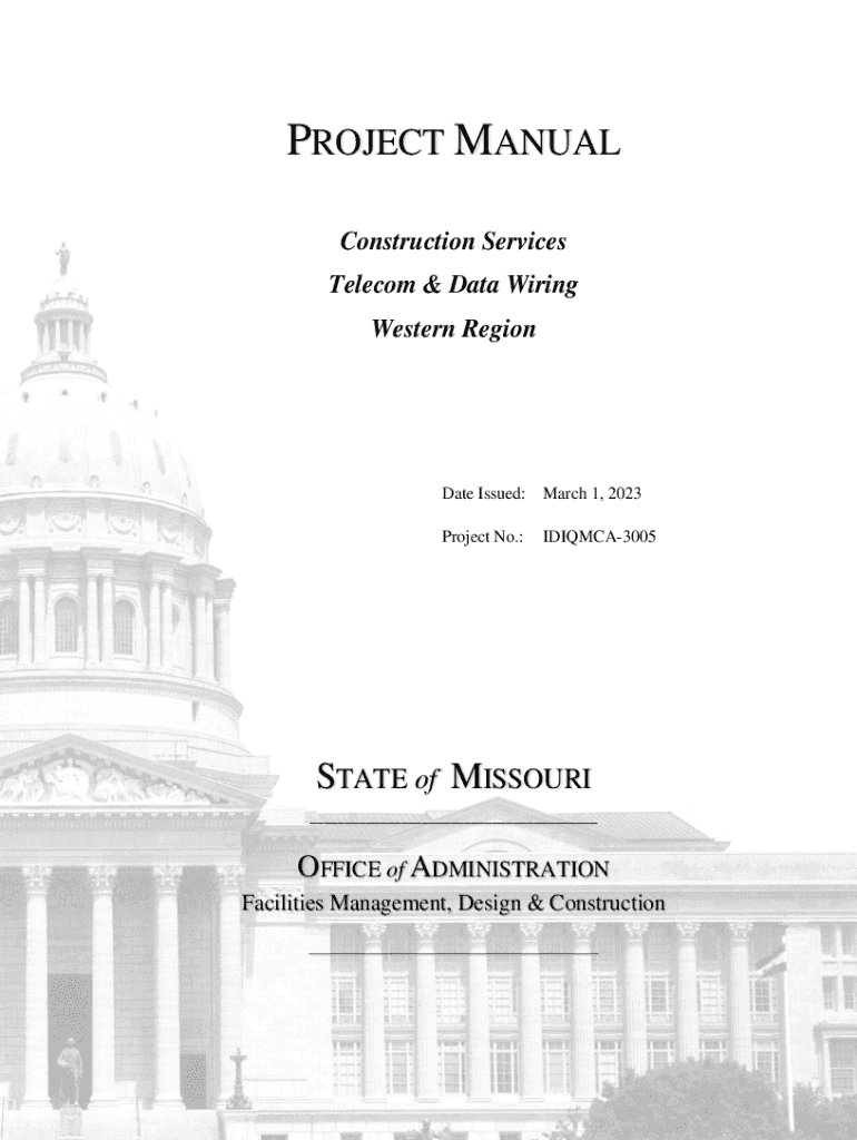 Fillable Online oa mo Project Manual Customer Owned Outside Plant Fiber Project Fax Email Print ...