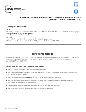 Fillable Online DEMANDE DE PERMIS D'AGENT (RGULIER) - BSP Fax Email ...