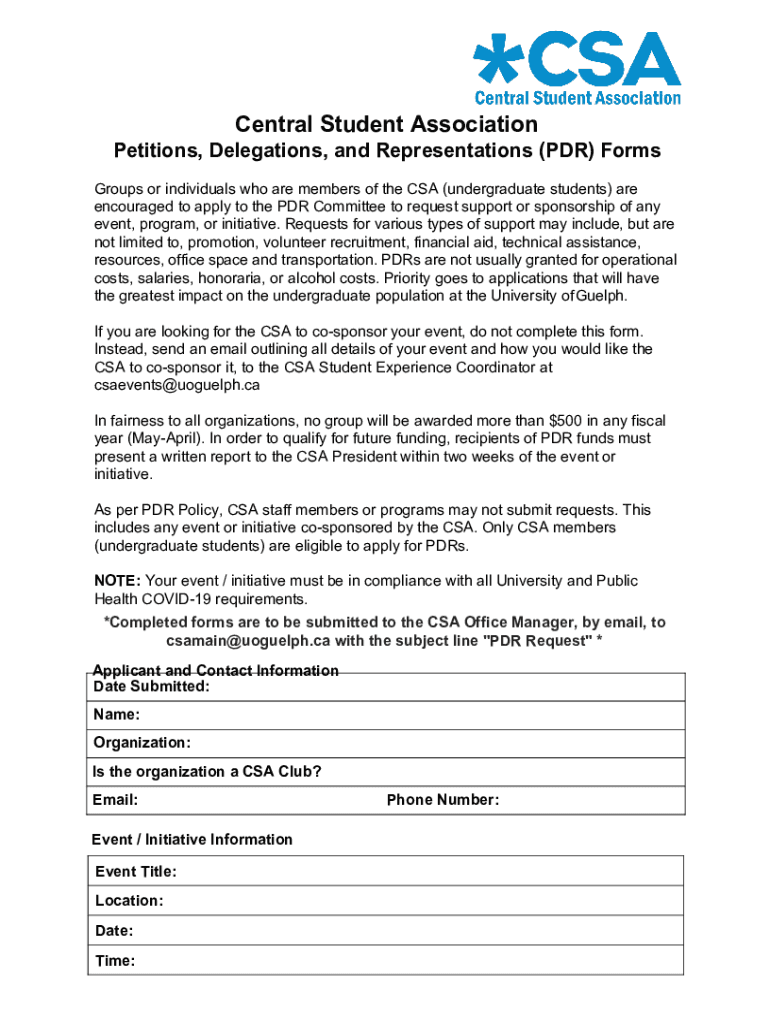 Fillable Online PDR Request Form Fall 2022.pdf Fax Email Print - pdfFiller