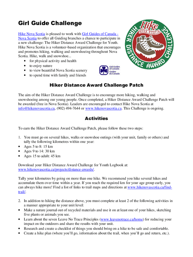 Fillable Online Girl Guides of Canada - Nova Scotia CouncilHalifax NS Fax Email Print - pdfFiller