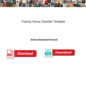 Fillable Online Training Venue Checklist Template. Training Venue ...