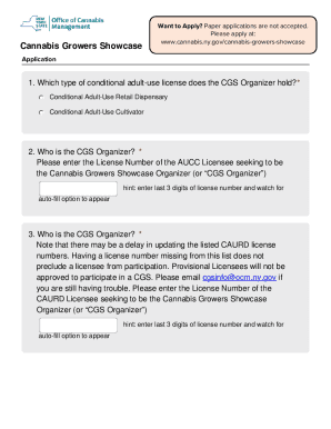 Fillable Online Adult-Use Conditional Cultivator License Frequently ...