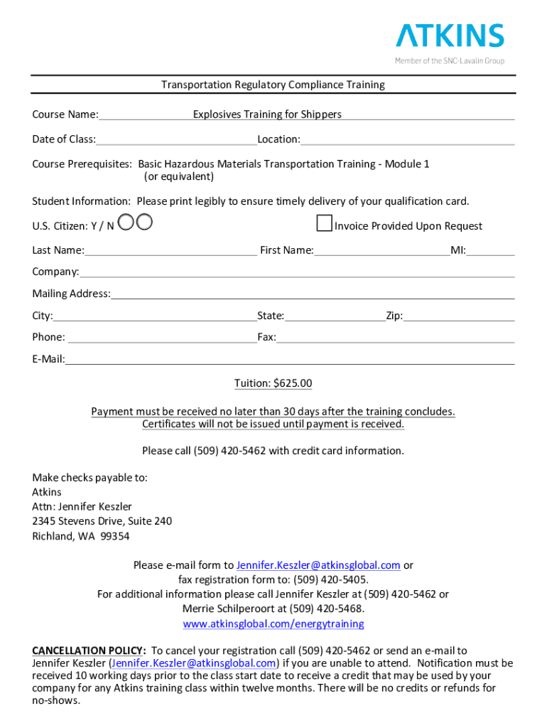 Fillable Online Dangerous Goods Shipping - Environmental Health and Safety Fax Email Print ...