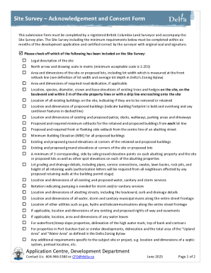 Fillable Online Site SurveyAcknowledgement and Consent Form Fax Email ...