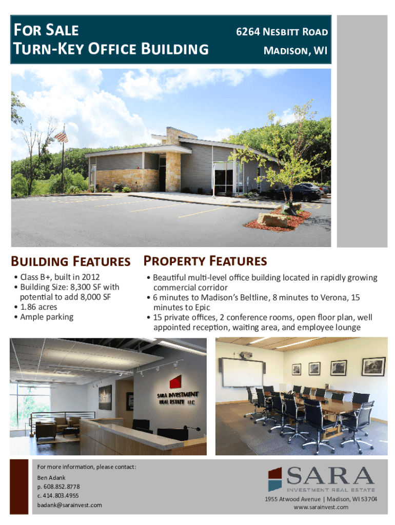 Fillable Online For Sale Turn-Key Office Building Fax Email Print - pdfFiller