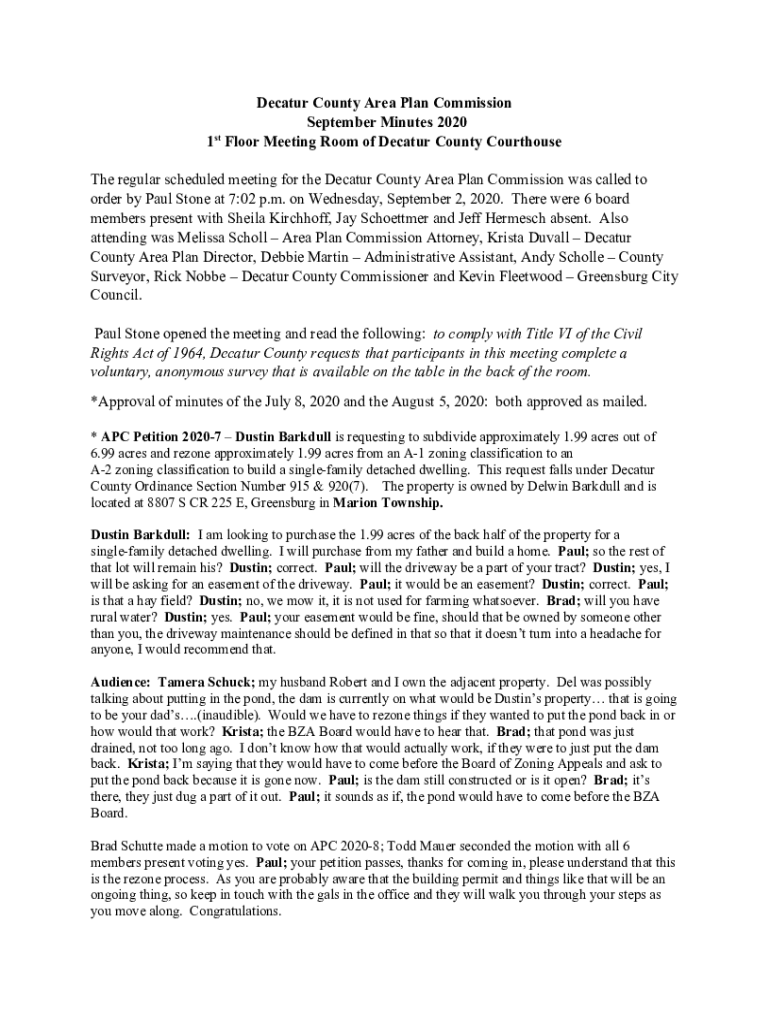 Fillable Online decaturcounty in Decatur County Area Plan Commission ...