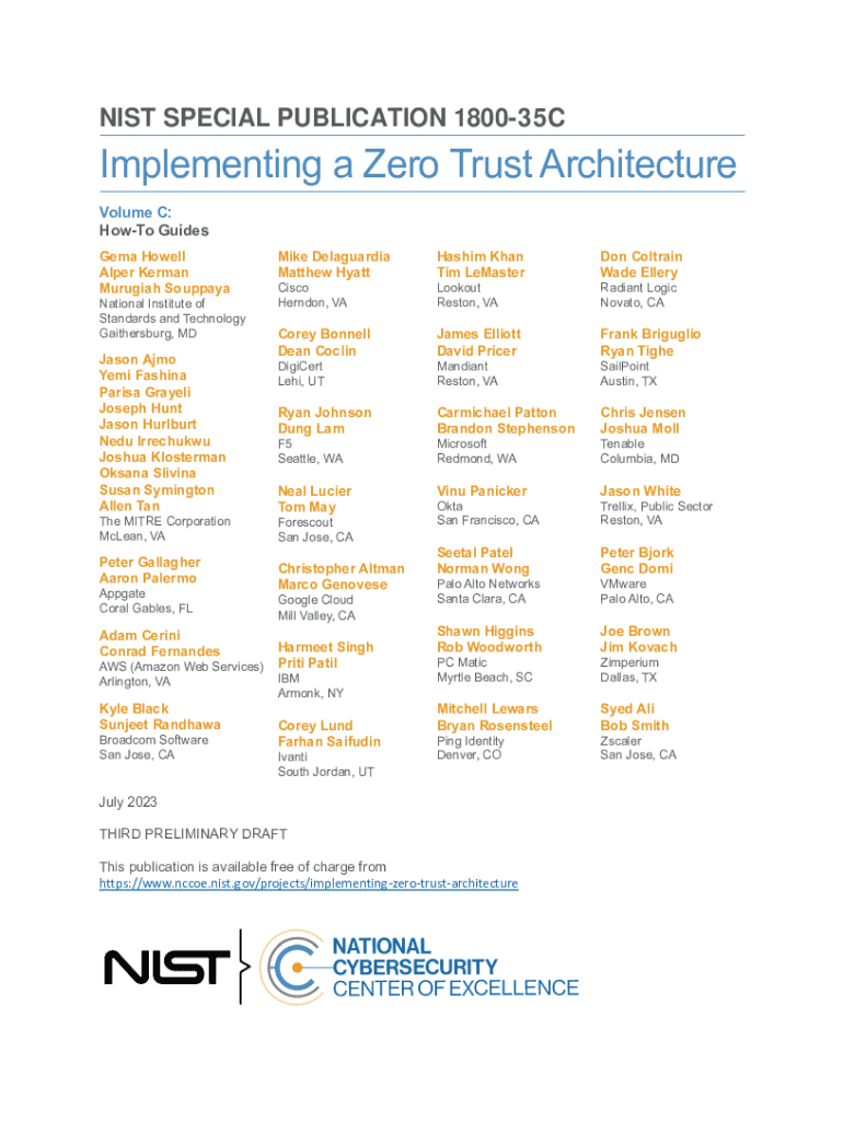 Fillable Online Implementing a Zero Trust Architecture NIST SP 1800-35 ... Fax Email Print ...