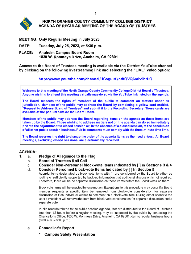 Fillable Online prior to the adjournment to closed session or, in the ...