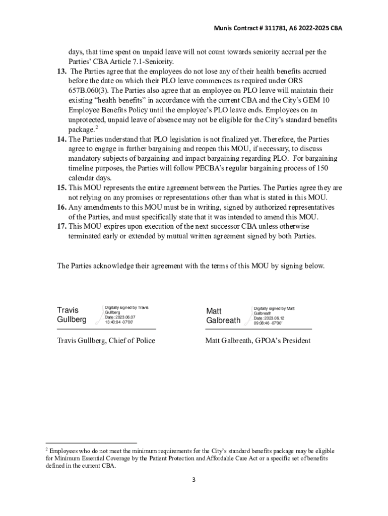 Fillable Online Amended Memorandum of Understanding (MOU) By and ...