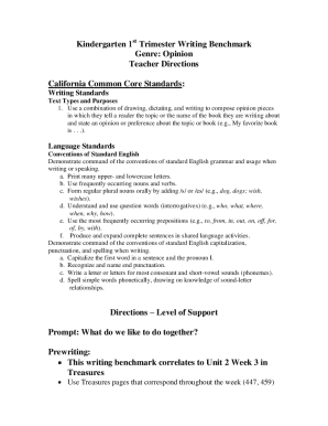 Fillable Online Kindergarten Common Core State Standards: California ...