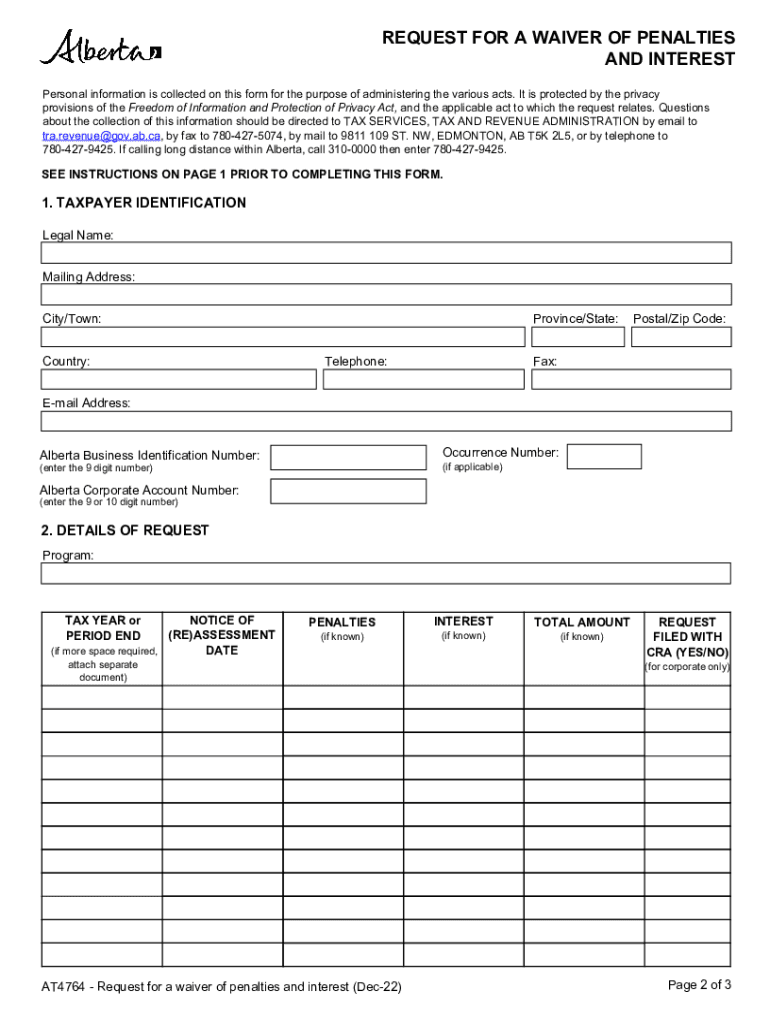 Fillable Online Penalty waivers - Oregon Department of Revenue Fax Email Print - pdfFiller
