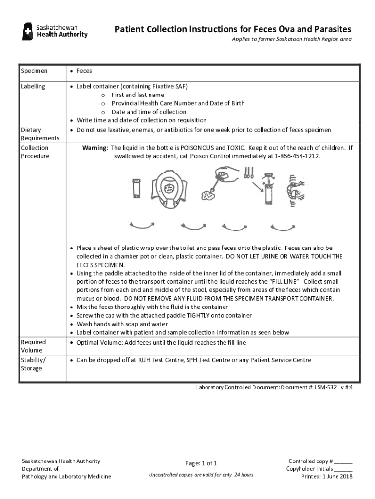 Fillable Online Ova and Parasite Collection Patient Instruction Sheet ... Fillable Online Ova and Parasite Collection Patient Instruction Sheet ...