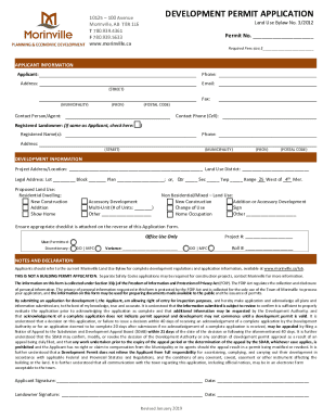 Fillable Online Building Permit Application Form - Sturgeon County Fax ...