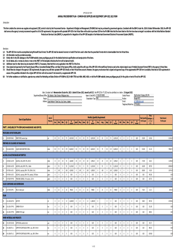 Fillable Online 11 ANNUAL PROCUREMENT PLAN Fax Email Print - pdfFiller