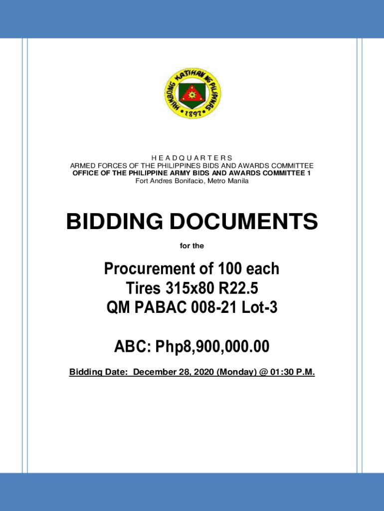 Fillable Online ARMY BIDS Fax Email Print - pdfFiller