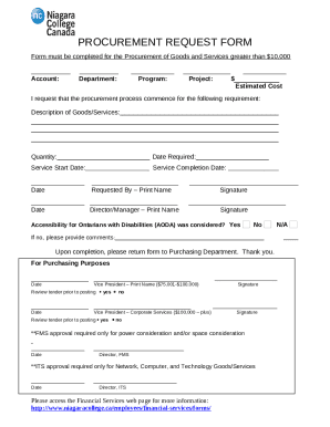 PROCUREMENT-REQUEST--Old--New-Name-Sept ... Doc Template | pdfFiller