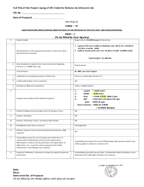 Fillable Online forestsclearance nic Proposal for permission for laying ...