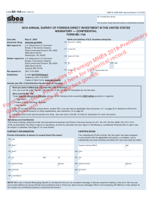 Fillable Online Supporting Statement BE-605, Quarterly Survey of ...