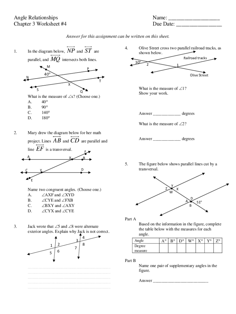 Fillable Online Grade 9 Math Unit 6 - Geometric Relationships Fax Email ...