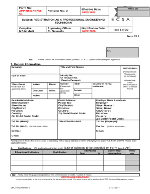 APP-REG--C1 Registration as a Professional ... Doc Template | pdfFiller