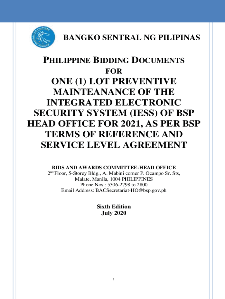 Fillable Online bsp bidding documents Fax Email Print - pdfFiller