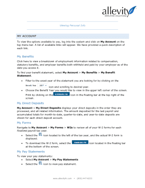 Fillable Online My Benefits My Direct Deposits My Forms My Pay ...