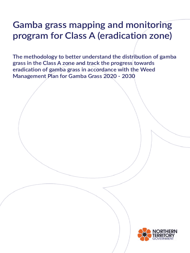 Fillable Online nt gov Gamba grass mapping and monitoring program for ...