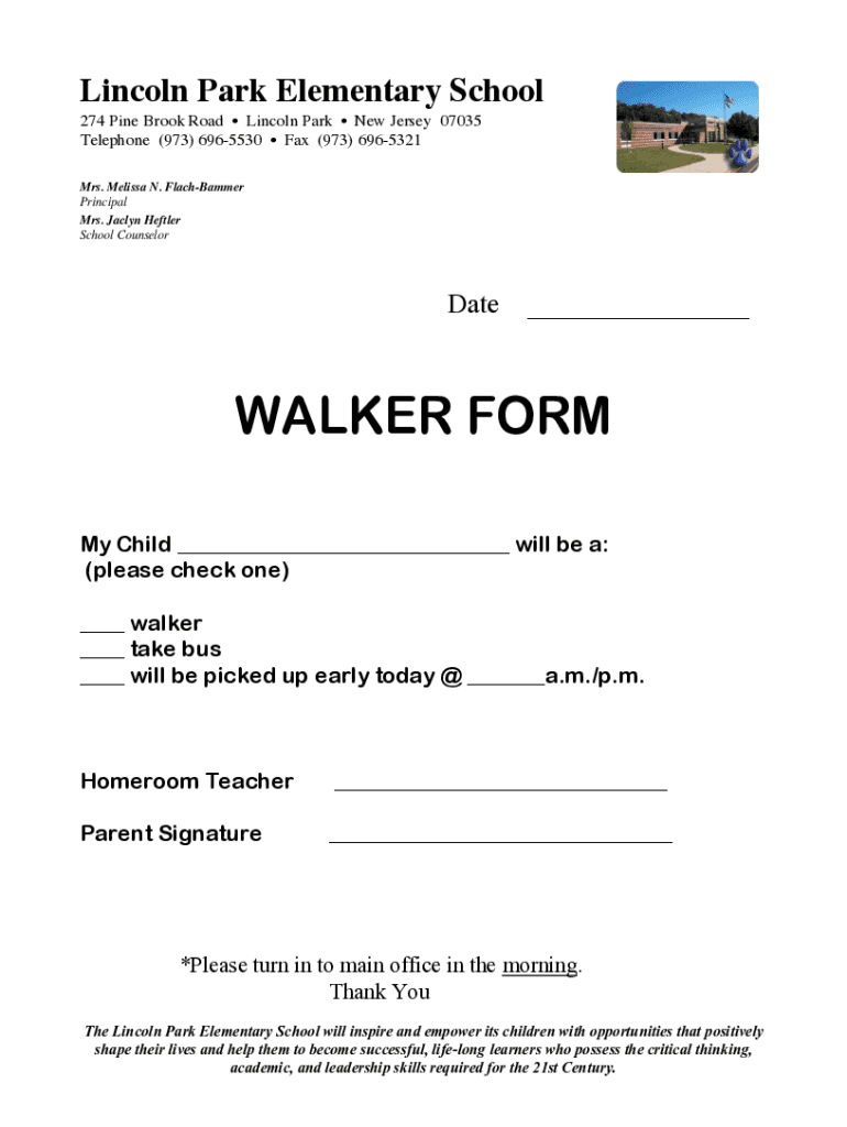 Fillable Online WALKER FORM Fax Email Print - pdfFiller