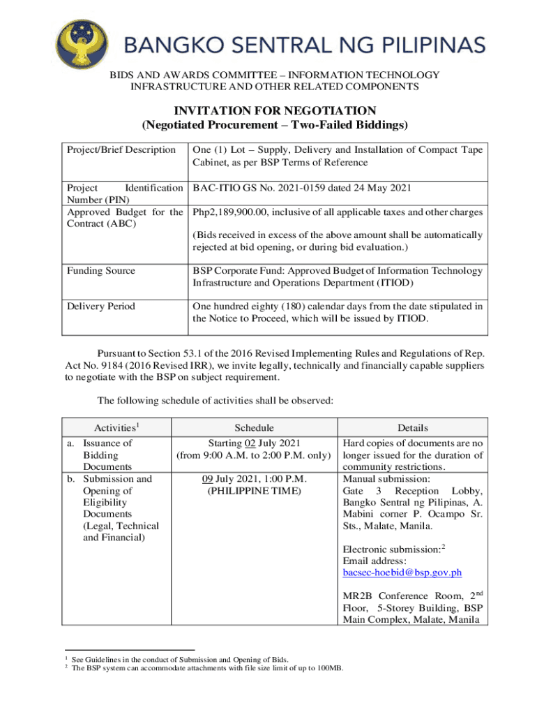 Fillable Online Two-Failed Biddings Fax Email Print - pdfFiller
