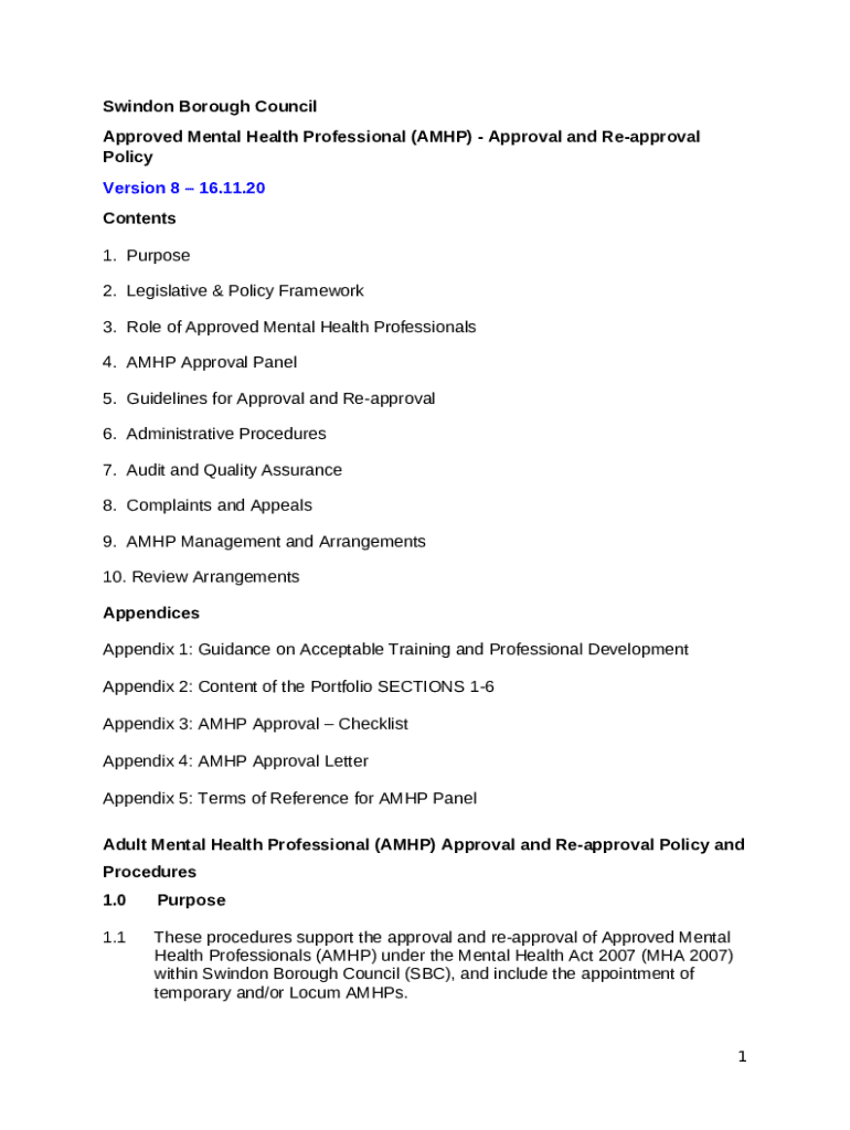 Approved Mental Health Professional (AMHP) - Approval and Re-approval ...
