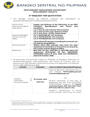 Fillable Online 5 Simple Steps to Writing the Perfect Request for Quote ... Fax Email Print ...