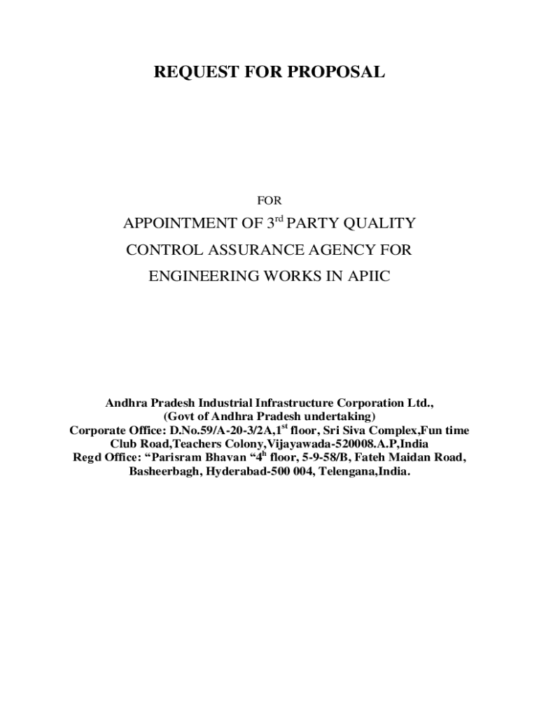 Fillable Online Empanelment of Agencies for Third Party Quality Control ... Fax Email Print ...