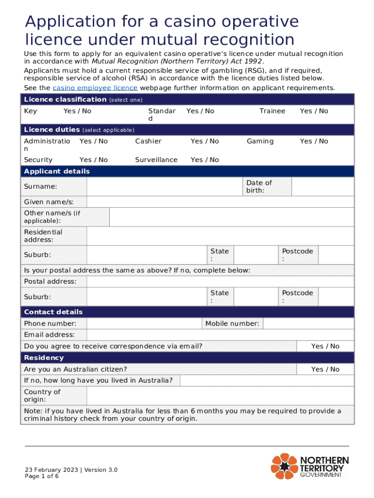 Mutual recognition - Build, buy or renovate - ACT Planning - nt gov Doc Template | pdfFiller