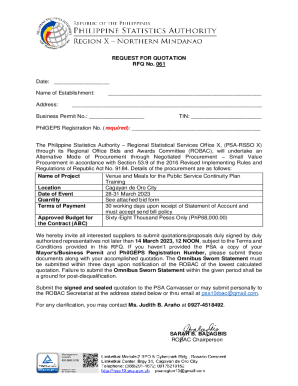 Fillable Online Alternative Mode of Procurement through Negotiated ...