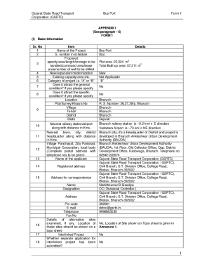 Fillable Online Gujarat State Road Transport Corporation (GSRTC) Bus ...