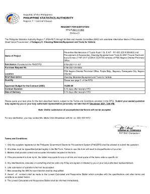 Fillable Online 0 7 2 2 - PSA Procurement - Philippine Statistics ...